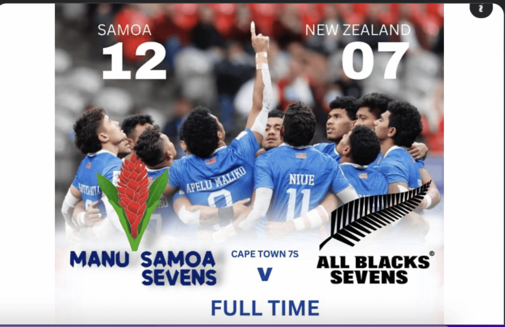 Taualuga e le Manu Samoa 7 i lana manumalo le maualuga o taumafaiga a ...