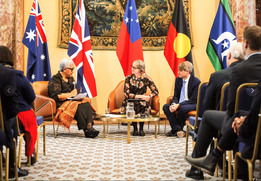 Taunuu i Ausetalia le Palemia o Samoa mo lana asiasiga taualoa