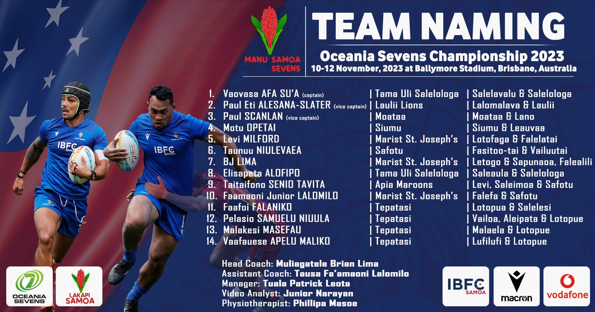 Sauni le Manu Samoa ma le Manu Sina e saili ni o la avanoa i le Olimipeka