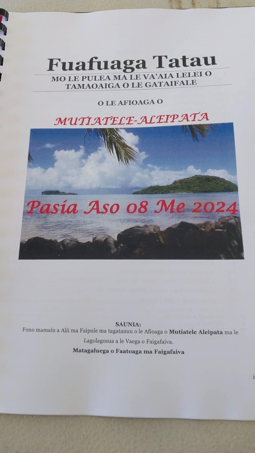 Mae’a le tusi taiala o le pulea tatau o atina’e o le gataifale mo ...